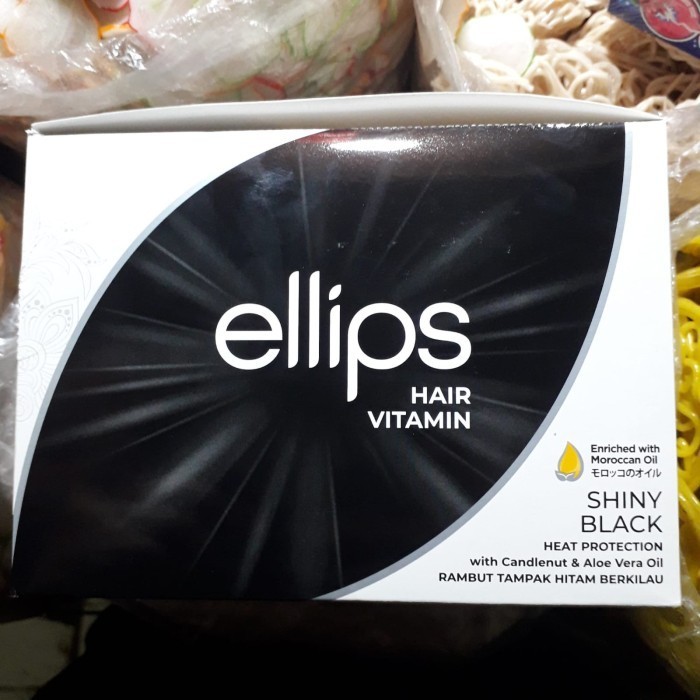 Jual Ellips Hair vitamin Moroccan Oil Shiny Black isi 6 butir ( 1 ...