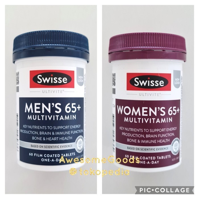 Jual Swisse Australia Ultivite 65+ Multivitamin 60 Tablets | Shopee Indonesia