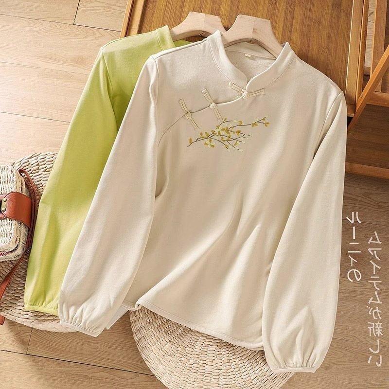 Jual Little Sister Kemeja Cheongsam Lengan Panjang Wanita, Baju Atasan ...