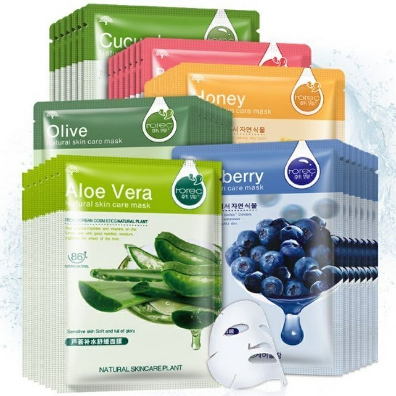 Jual Masker wajah Import ROREC / ACHANA NATURAL SKIN CARE MASK MASKER ...