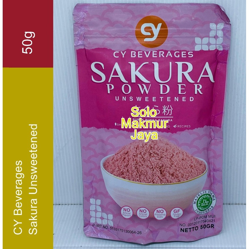 Jual CY Beverages Pure Sakura Cherry Blossom Powder Unsweetened 50g 50 ...