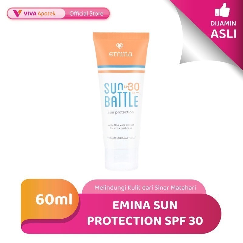Jual Emina Sun Battle SPF 30 PA +++ Melindungi Paparan Sinar UV (60 ml) | Shopee Indonesia