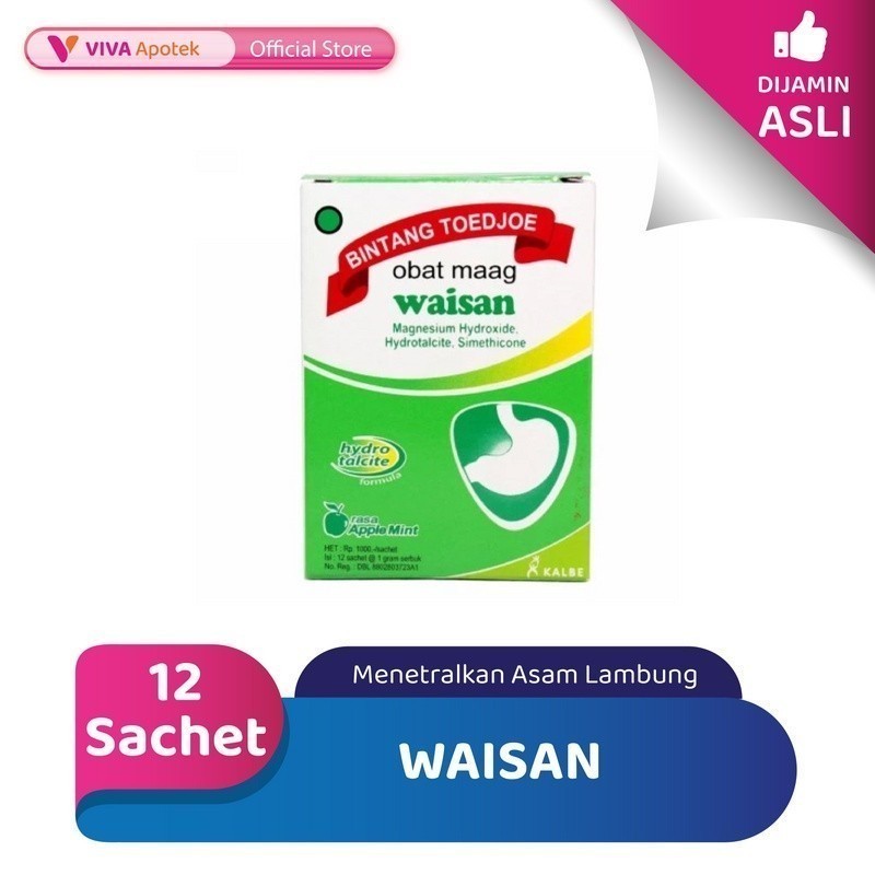 Jual Waisan untuk menetralkan asam lambung (12 Sachet) | Shopee Indonesia