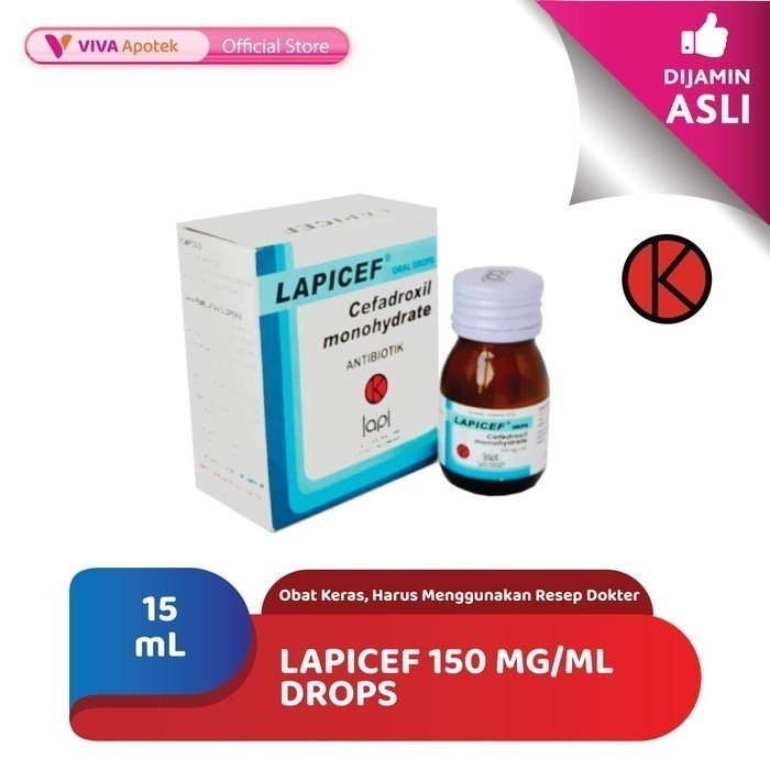 Jual Lapicef 150 mg/ml Drops / Cefadroxil / Antibiotik (15 ml) | Shopee ...