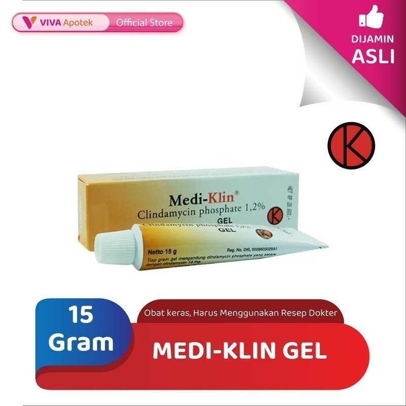 Jual Medi-Klin Gel / Clindamycin / Jerawat / Acne Vulgaris (15 Gram ...