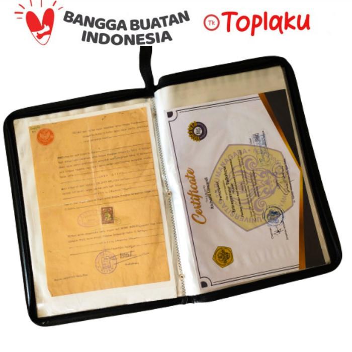 Jual Topla Map Dokumen Keeper Isi 40 Resleting Anti Air Document Ijazah ...