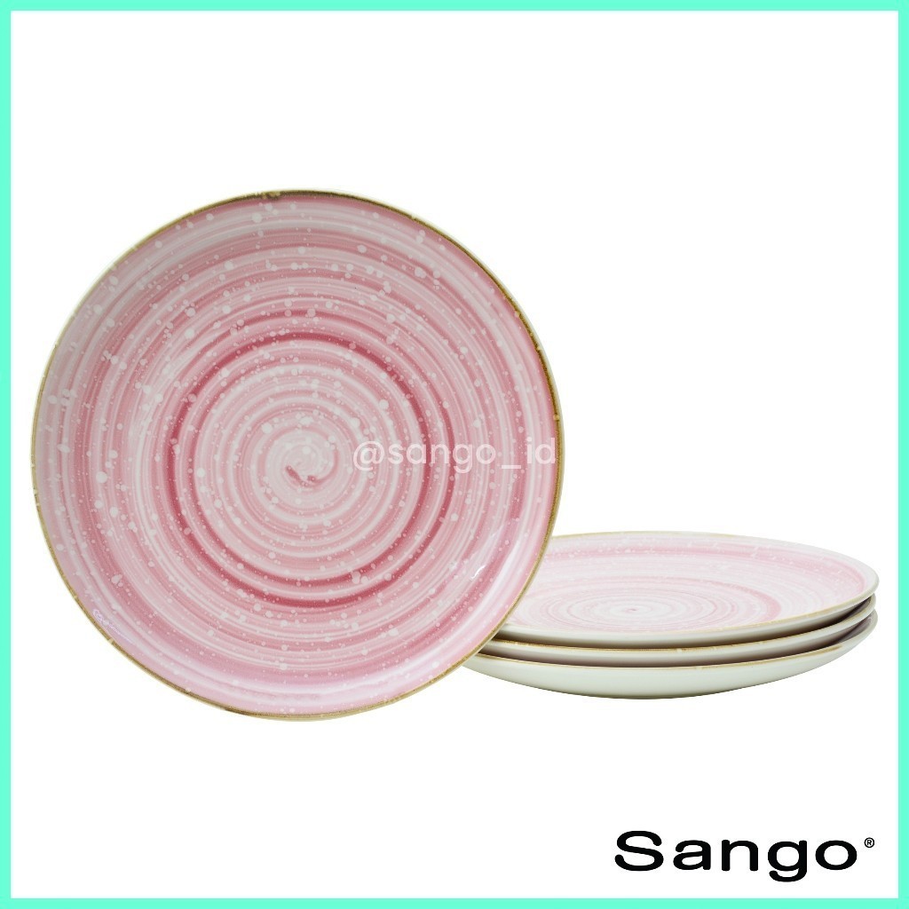 Jual Sango Set Piring Makan Coupe Baby Pink (Isi 4) | Shopee Indonesia