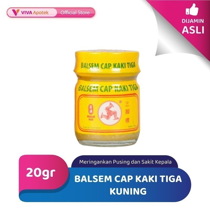 Jual Balsem Cap Kaki Tiga Kuning Meredakan Gatal dan Masuk Angin (20 ...