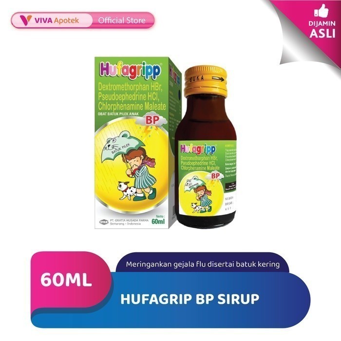 Jual Hufagrip BP (Hijau) Meringankan Gejala Flu (60 ml) | Shopee Indonesia