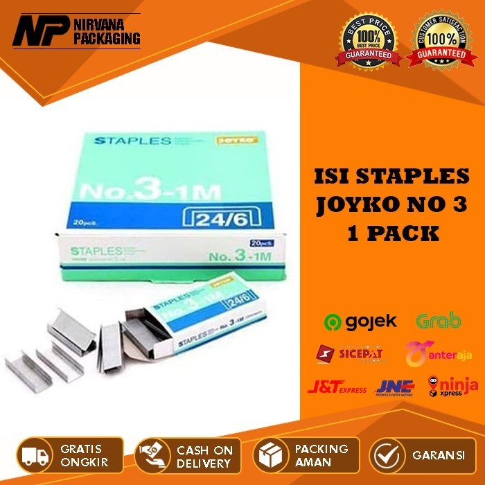 Jual Isi Staples / Isi Steples Joyko No 3 Isi Stapler / Isi Stepler 1 ...