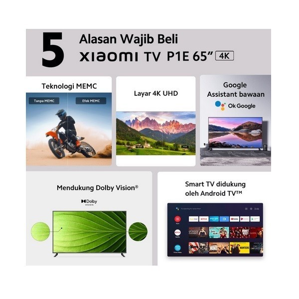 Jual Xiaomi Tv 65 Inch P1E-Uhd Ela4881Id - Mitv L65M7-7Aid | Shopee ...