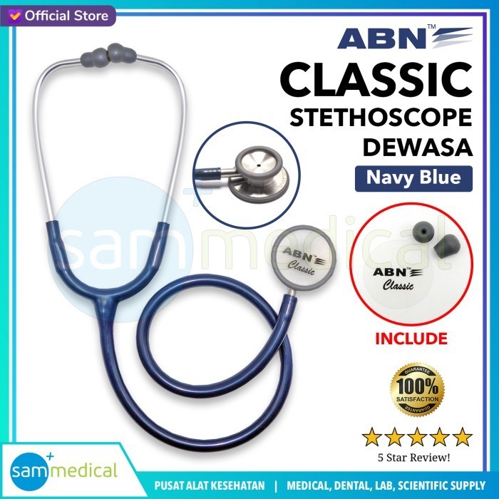 Jual Abn Classic Stethoscope / Stetoskop Dewasa - Navy Blue | Shopee ...