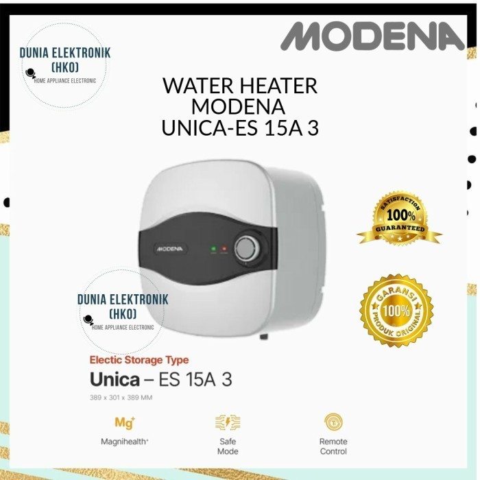 Jual Water Heater Listrik Modena Unica Es-15A3 Es 15A3 Pemanas Air 15 ...