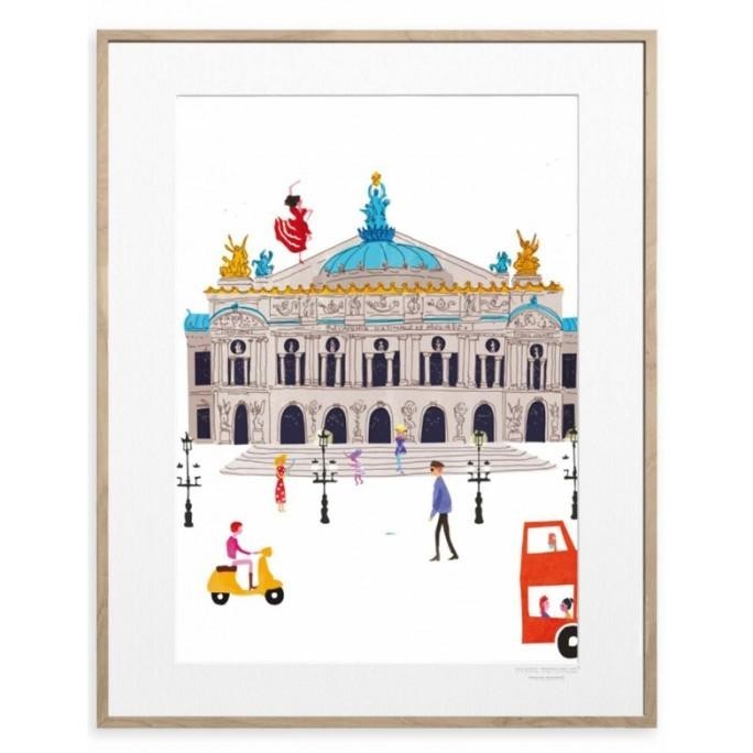 Jual Paris Opera 40x50 Frame Kayu Termasuk Hiasan Dinding Lukisan Print ...