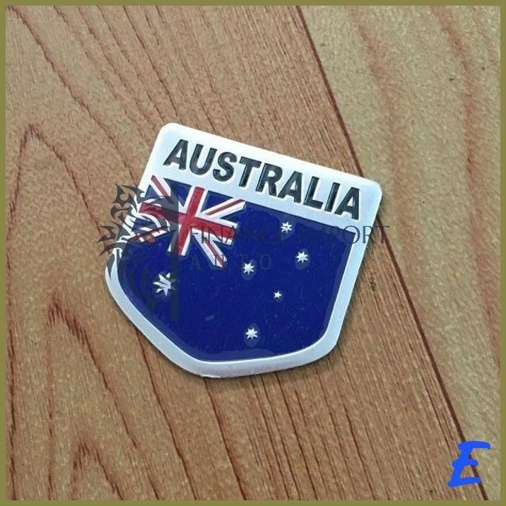 Jual EMBLEM 3D ALUMUNIUM BENDERA AUSTRALIA STICKER PLAT AUSSIE FLAGS ...