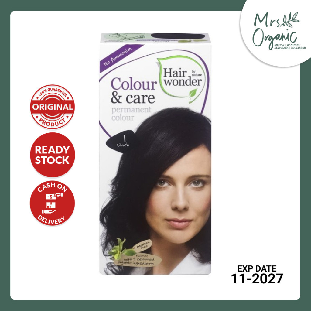 Jual Pewarna Cat Rambut Hitam Colour and Care Hair Wonder Black 1 100 ...
