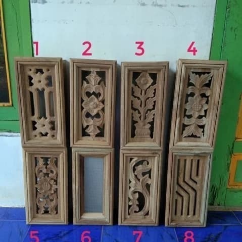 Jual Loster Kayu Jati Loster Kayu Roster Kayu Ornamen Kayu Dekorasi ...