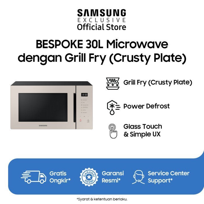 Jual Samsung Bespoke 30L Microwave Dengan Grill Fry (Crusty Plate ...