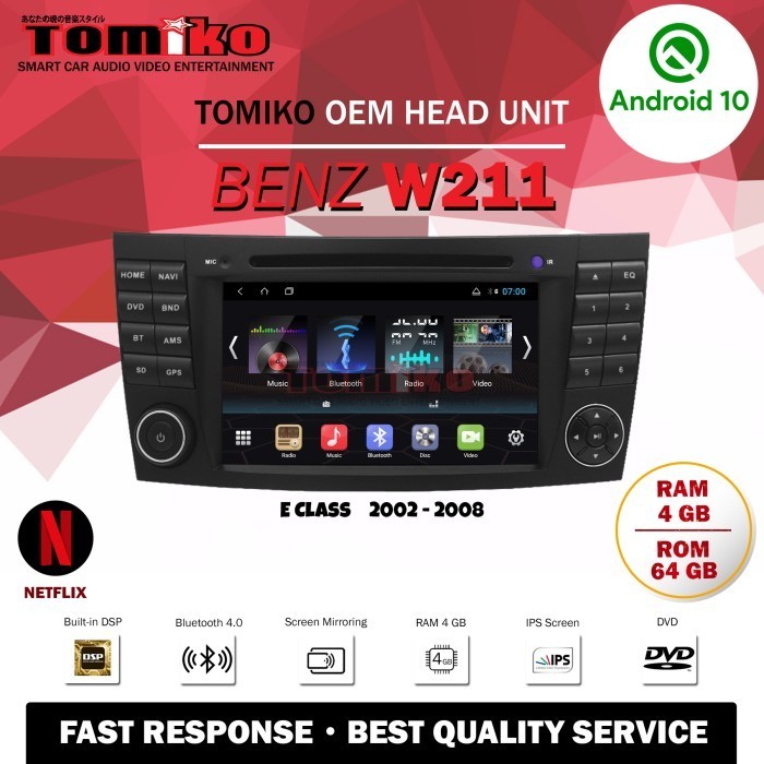 Jual Head Unit Android Tomiko Tmk 1055 Oem Series For Benz W211 E Class ...