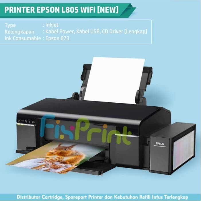 Jual HARGA DISC - PHOTO Printer Epson L805 WIFI Ink Tank (Tinta Refill 673 - 6 Warna ) | Shopee ...