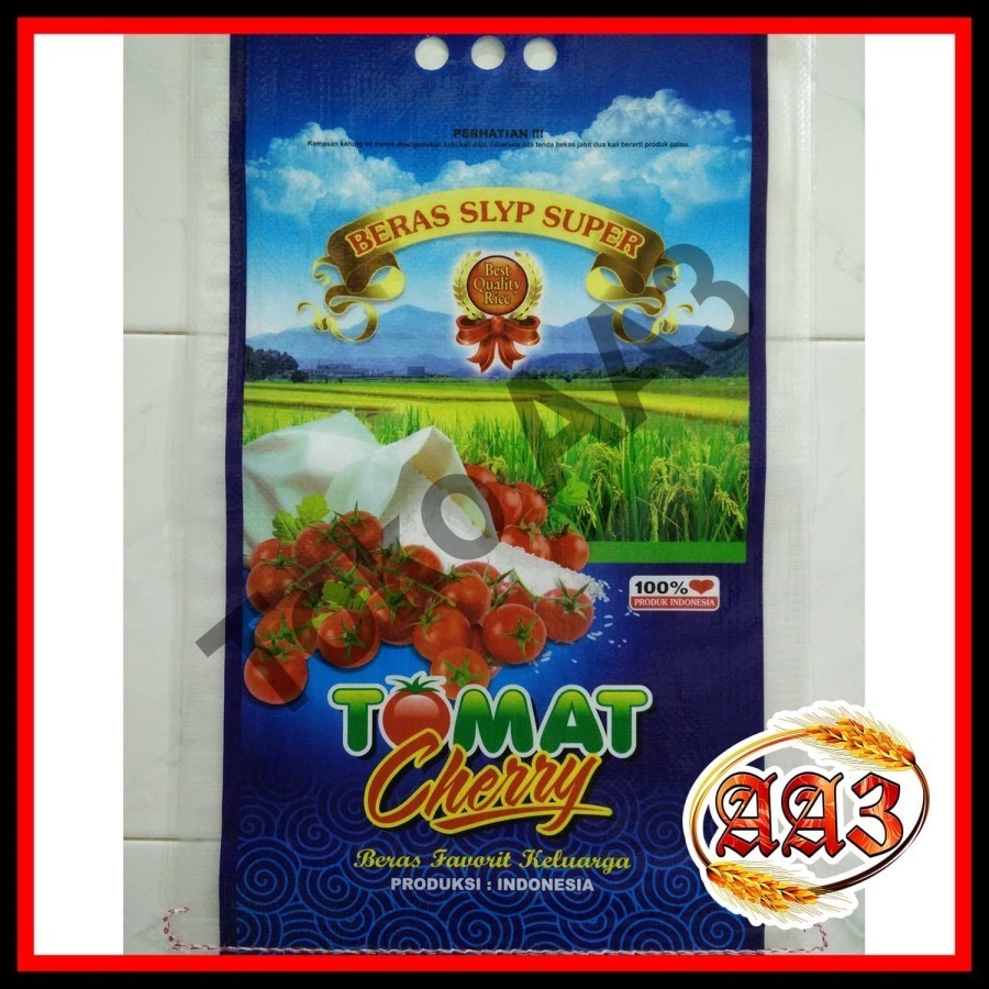 Jual tokokarungaa3 Karung beras laminasi merek Tomat Cherry 10kg ...