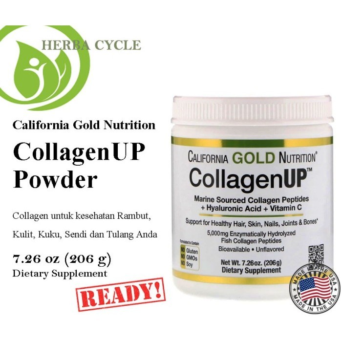 Jual California Gold Nutrition Collagen Up (206G) Cgn Collagen Up Ori Usa | Shopee Indonesia