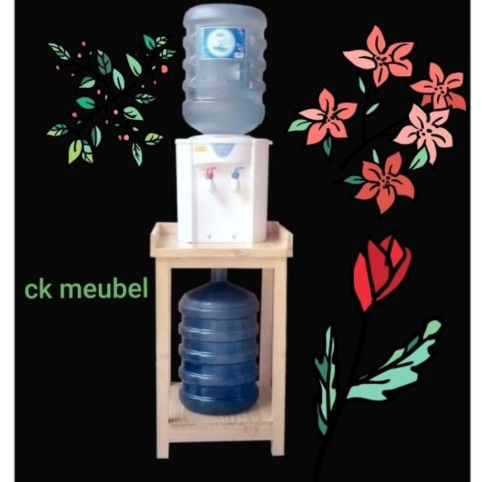 Jual Meja dispenser/tempat aqua galon air minum kayu jati Belanda L19A ...