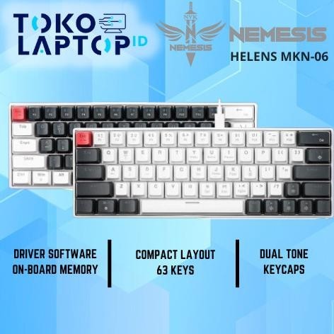 Jual NYK Nemesis Helens MKN06 / MKN-06 Wired Mechanical Gaming Keyboard ...