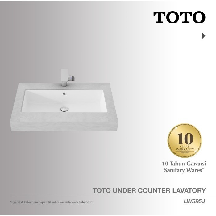 Jual Toto Square Under Counter Lavatory / Wastafel Lw595J | Shopee ...