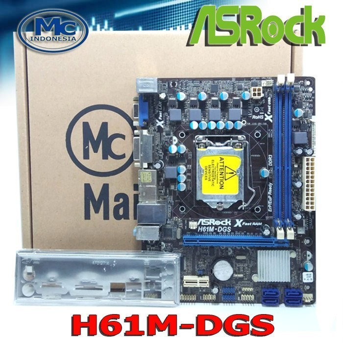 Jual MOBO Mainboard H61 Intel Lga 1155 ASRock | Shopee Indonesia