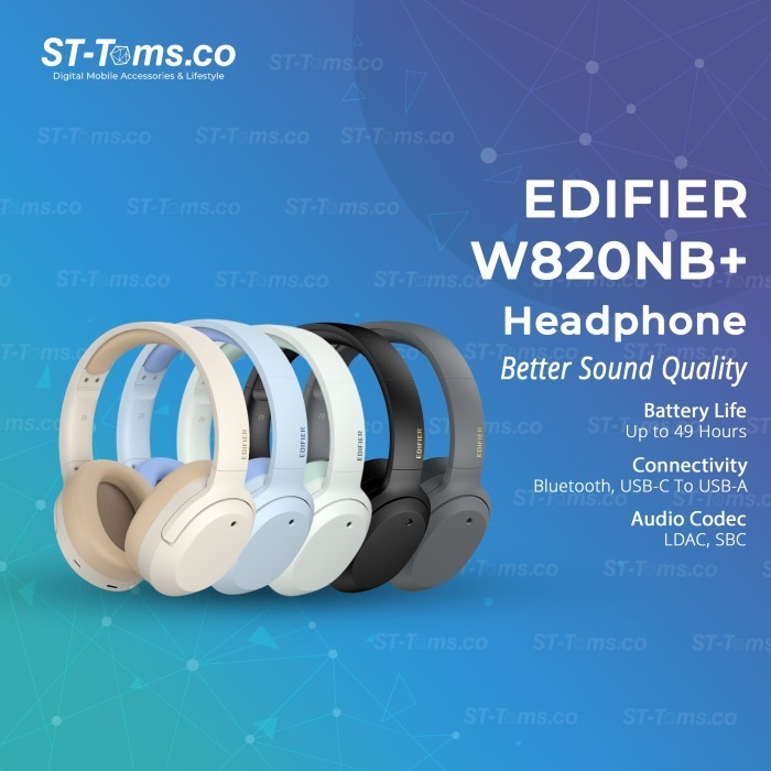 Jual Edifier W820Nb Plus / W820 Nb+ Bluetooth Headphone Hybrid Anc Ldac ...