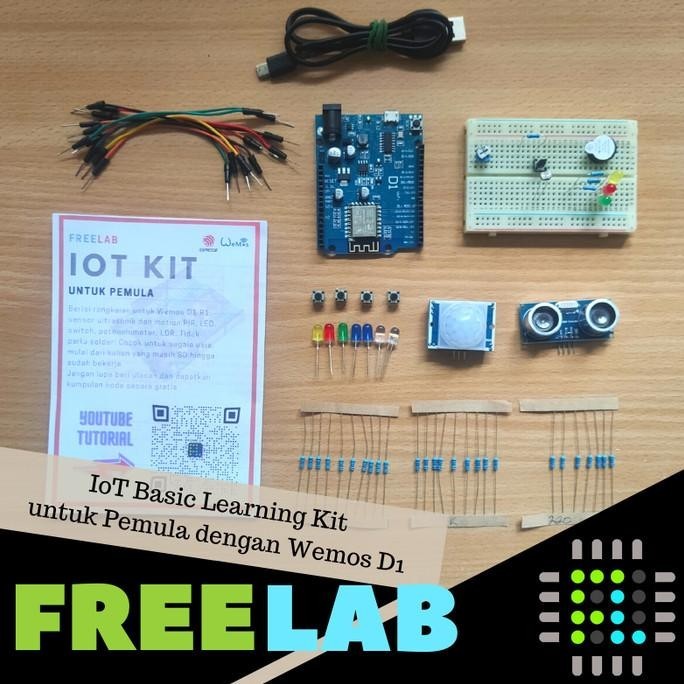 Jual IoT Basic Learning Kit u/ Pemula dg Wemos D1 + IDE + Blynk App ...