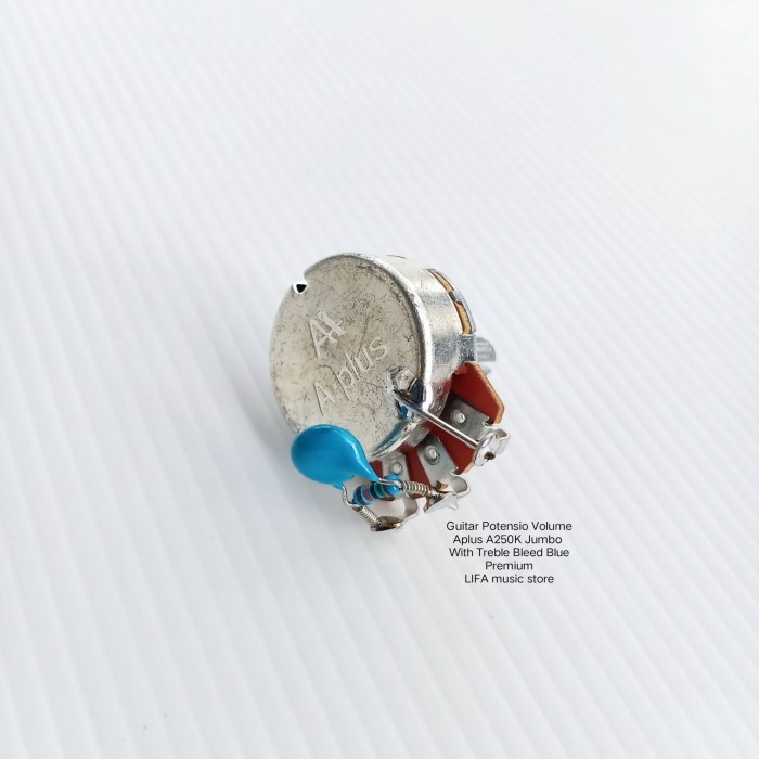 Jual Guitar Potensio Volume Aplus A250K Jumbo With Treble Bleed Blue | Shopee Indonesia