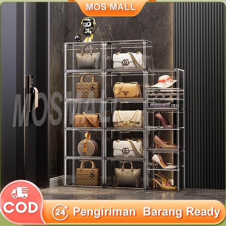 Jual Kotak Tas Transparent Acrylic Bag /Popmart Display Storage Box ...