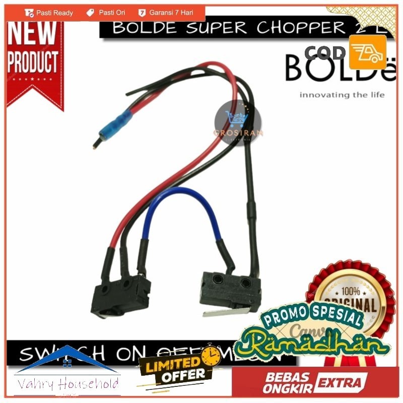 Jual SAKLAR MIKRO MICRO SWITCH ON OFF MESIN Bolde Super Chopper 2L ...