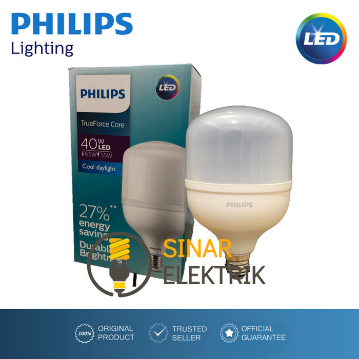 Jual BEBAS ONGKIR - Lampu LED PHILIPS 40W Putih - TForce TrueForce 40Watt 40 W Watt Grosir ...