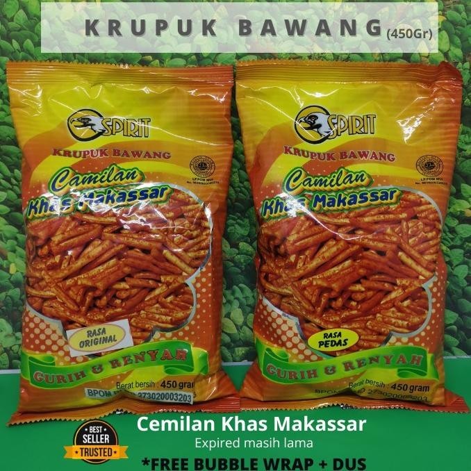 Jual POI Kerupuk / Krupuk Bawang Spirit 450Gram Camilan / Cemilan Khas ...