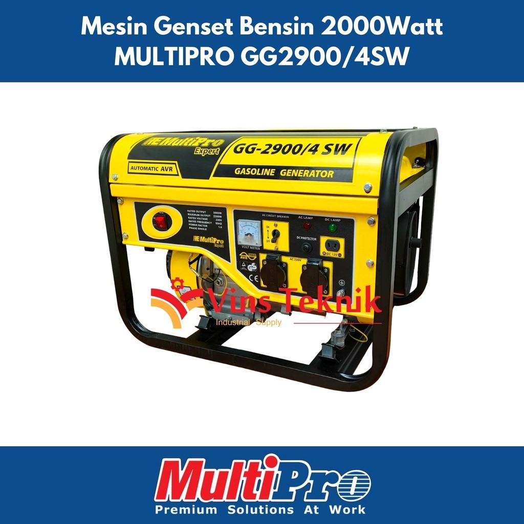 Jual Mesin Genset Bensin gasoline Multipro GG2900/4SW Multipro GG 2900/4 SW | Shopee Indonesia