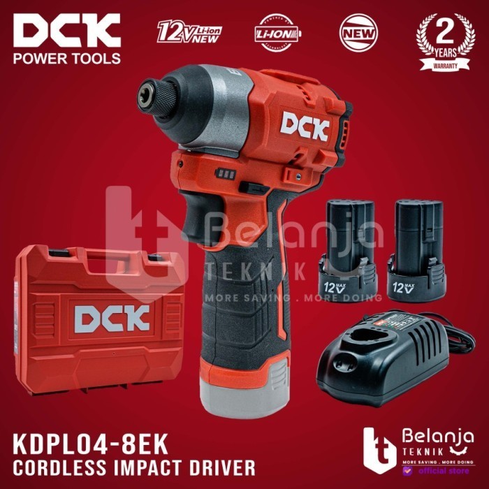 Jual DCK BRUSHLESS IMPACT DRIVER CORDLESS 12V KDPL04-8EK BOR OBENG KDPL ...