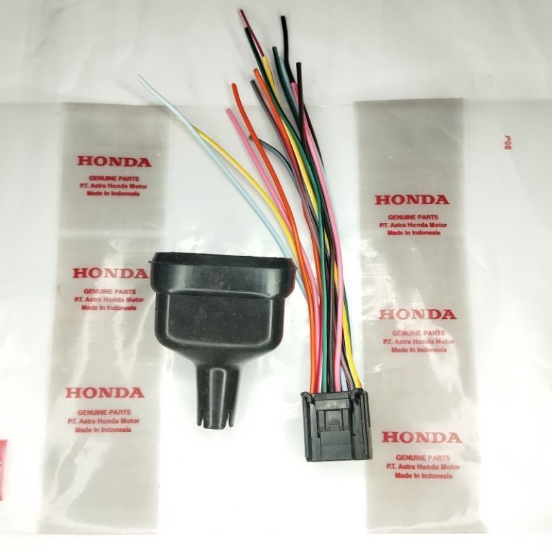 Jual soket speedo speedometer pin 16 hitam plus karet pelindung honda ...