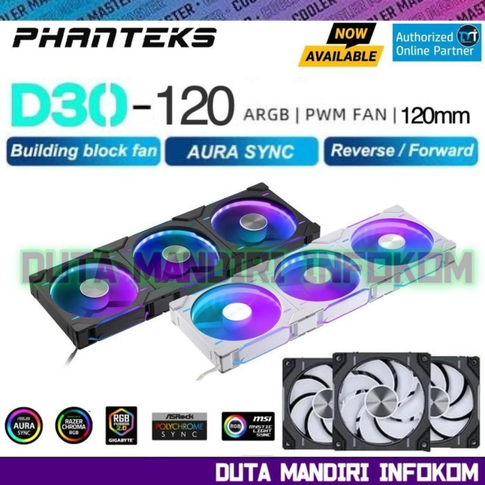 Jual Terbaru! Phanteks D30 120 Drgb - Triple Pack D-Rgb 120Mm Pwm ...