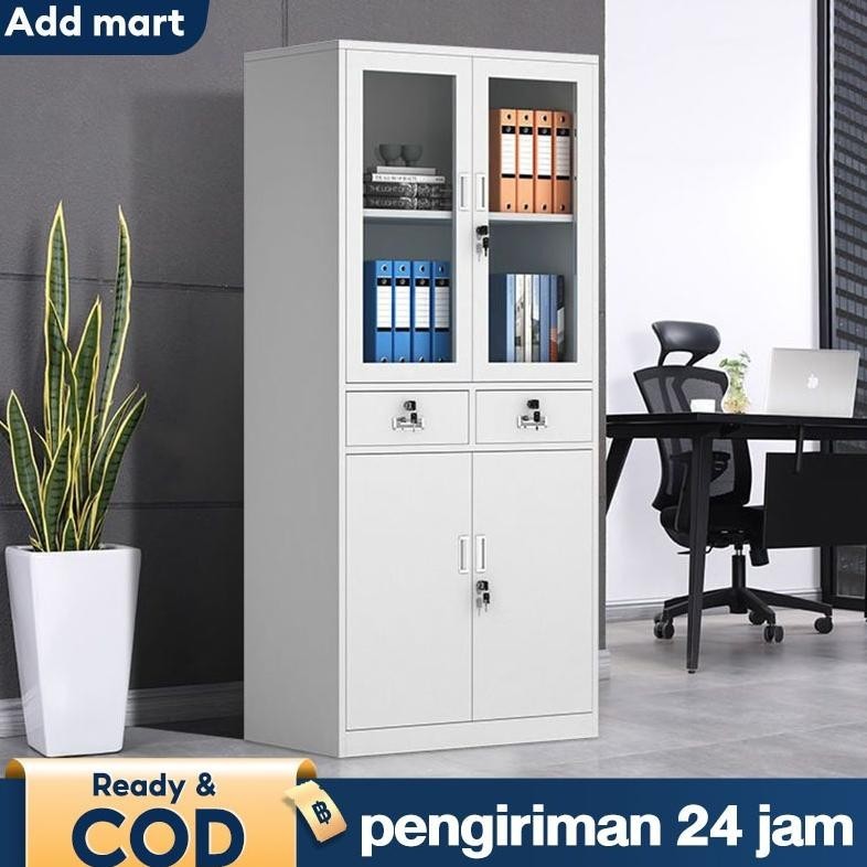 Jual Lemari Arsip Besi 2 Pintu Swing Besi 1/2 Kaca Lemari Arsip Kabinet ...