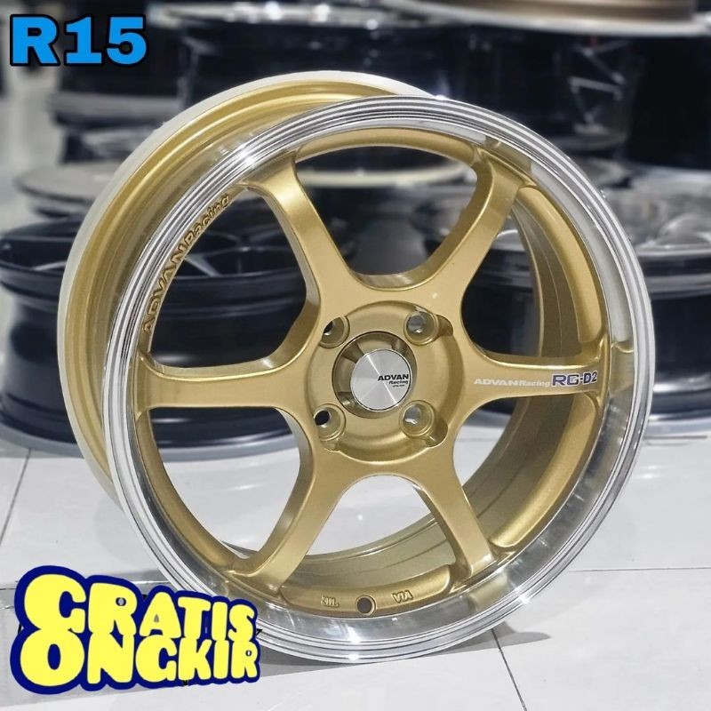 Jual velg racing r15 lebar 6,5 ADVAN RG D2 velg mobil racing ring 15 velg mobil brio jazz city ...