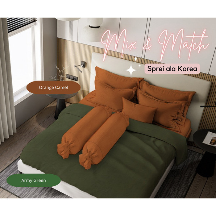 Jual Sprei Nyenyak Set Sprei & Bed Cover Solid Plain - King 180X200X30 ...