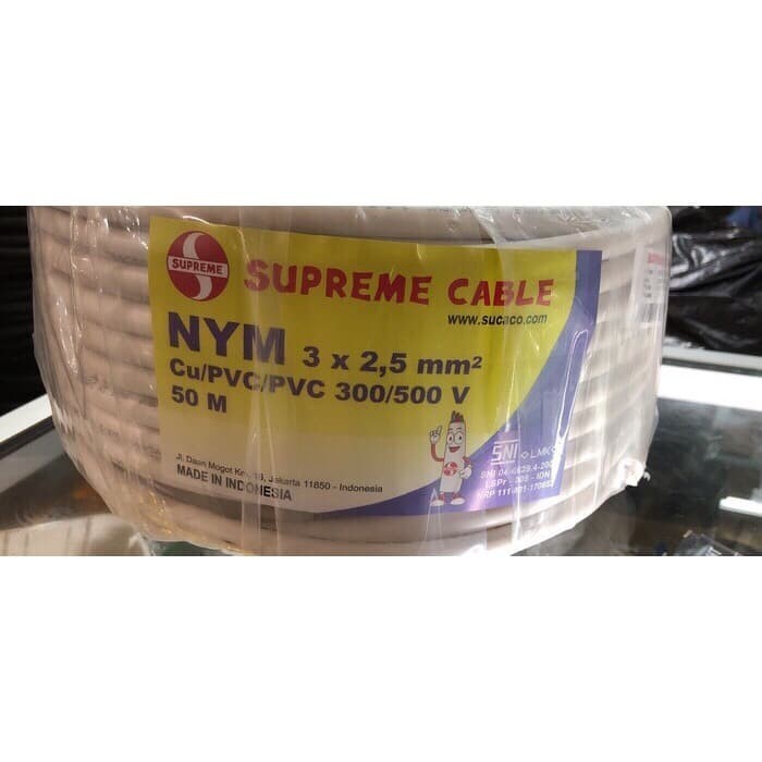 Jual Kabel Listrik / Power Supreme Nym 3X2.5 Mm @50Meter Gojek / Grab | Shopee Indonesia