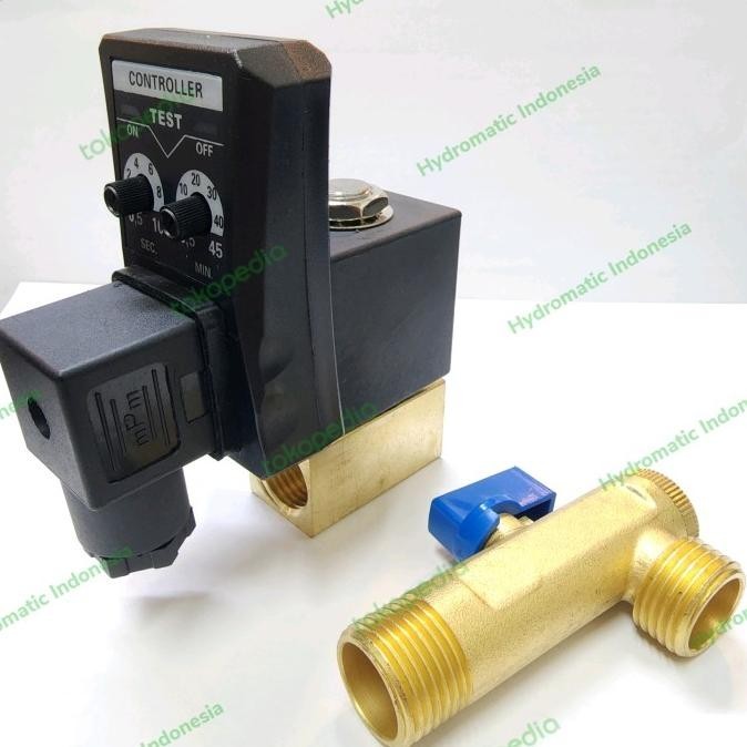 Jual Jual Solenoid Valve Timer Auto Drain 1/2 Inch 16Bar 230Vac Split Body | Shopee Indonesia