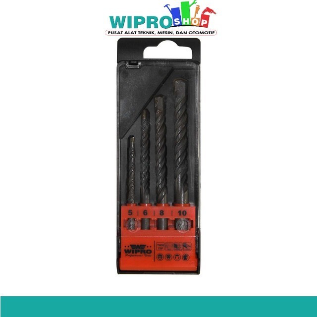 Jual Wipro Bor Beton Premium Set 4Pcs STD 5/6/8/10MM | Shopee Indonesia