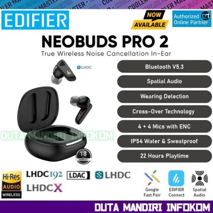 Jual Edifier Neobuds Pro 2 Tws - True Wireless Noice Cancellation In-Ear | Shopee Indonesia