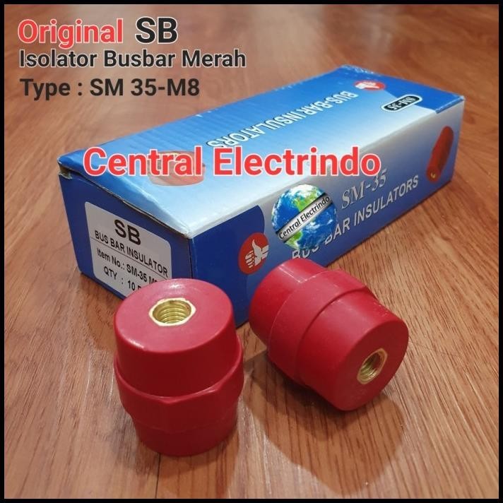 Jual TERBARU (GROSIR/10PCS) ISOLATOR BUSBAR SB SM 35-M8 MERAH !!!! | Shopee Indonesia