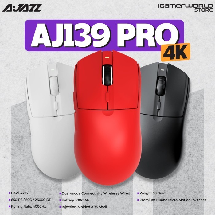 Jual Ajazz AJ139 PRO 4K Wireless Gaming Mouse | Shopee Indonesia